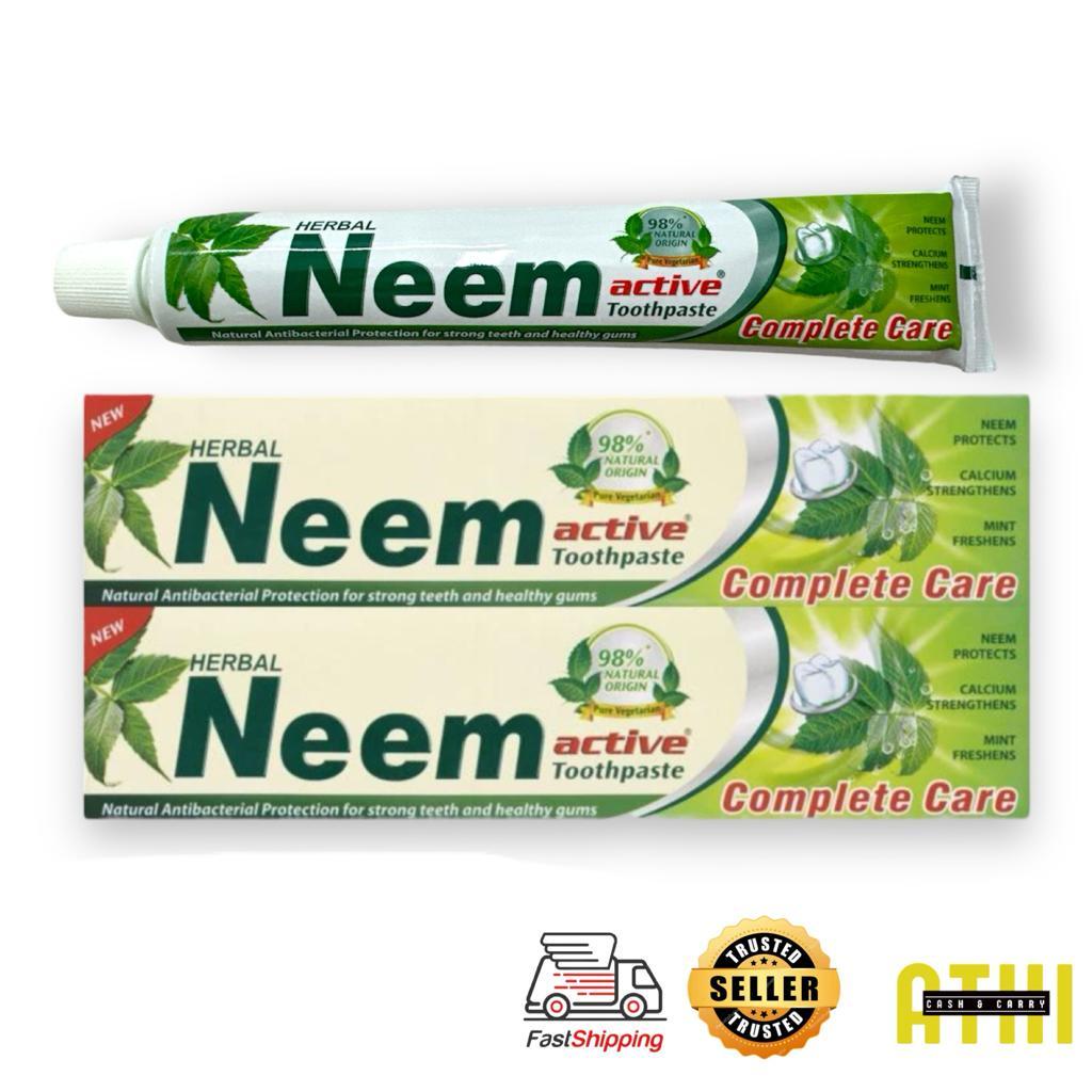 HERBAL NEEM ACTIVE TOOTHPASTE 100 G FREE 25 G /2 × 200 gram | Shopee ...