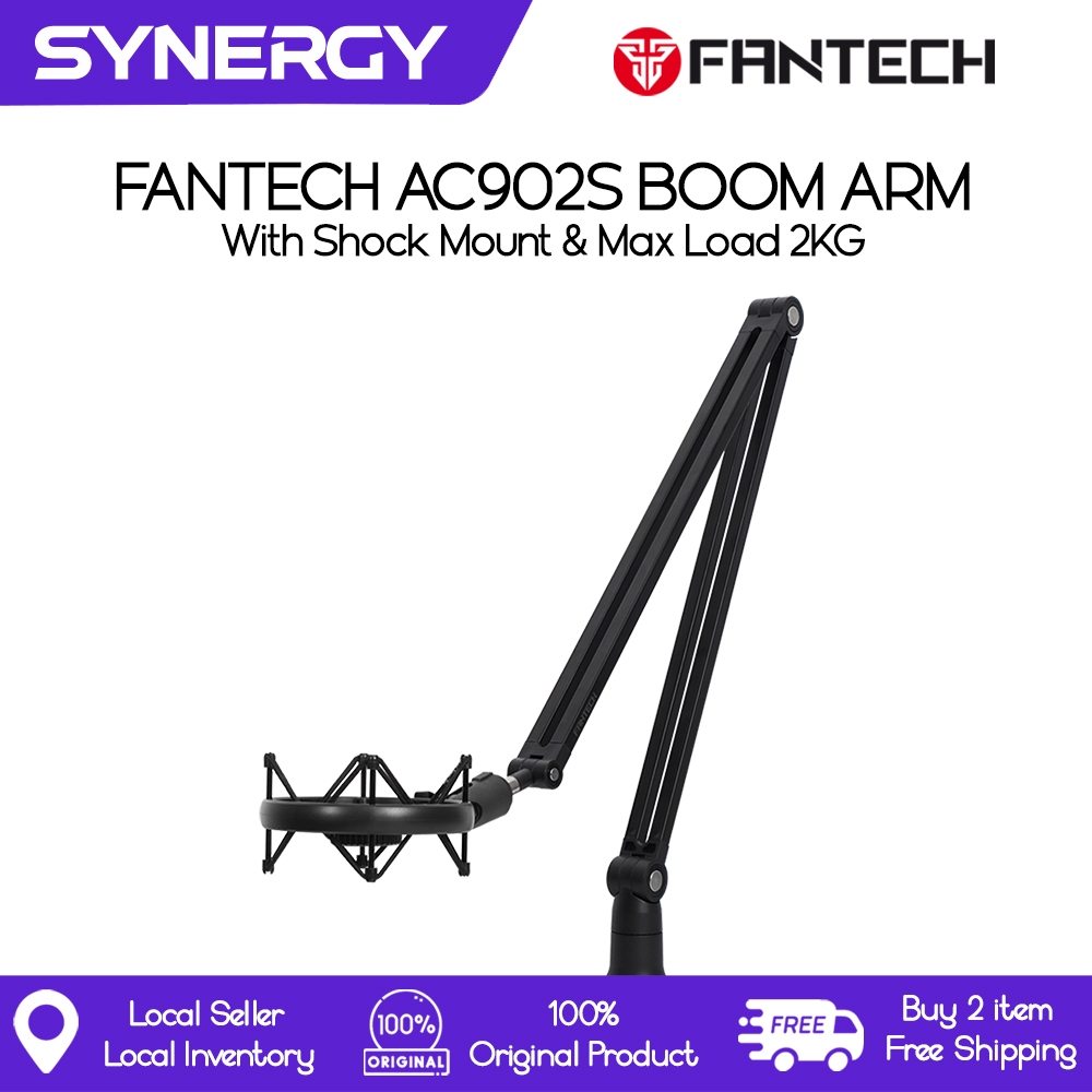 Fantech Microphone Stand Boom Arm AC902s with Shock Mount, Max Load 2KG ...