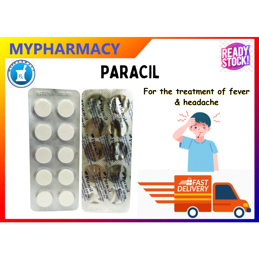 Paracil Paracetamol 500mg Tablet 10'S | Shopee Malaysia