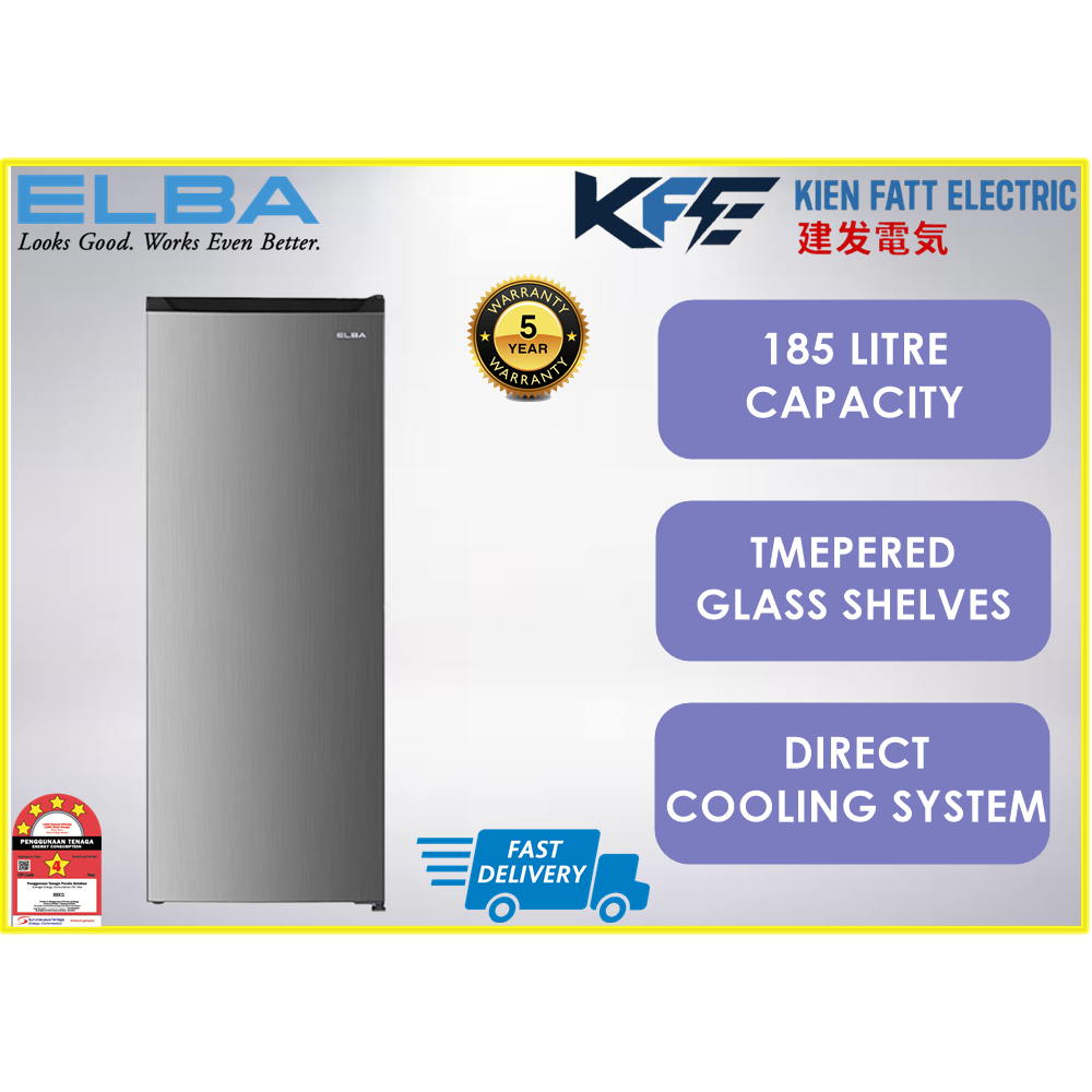 Elba Single Door Refrigerator 185 Litre ERN1854(SV) | Shopee Malaysia