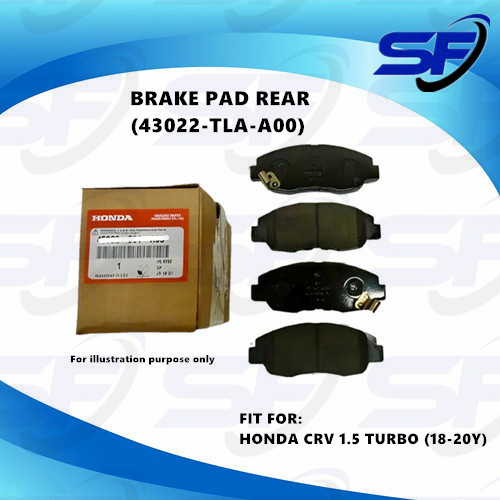 💯HONDA CRV 1.5 TURBO (18-20Y) REAR BRAKE PAD (43022-TLA-A00) | Shopee ...