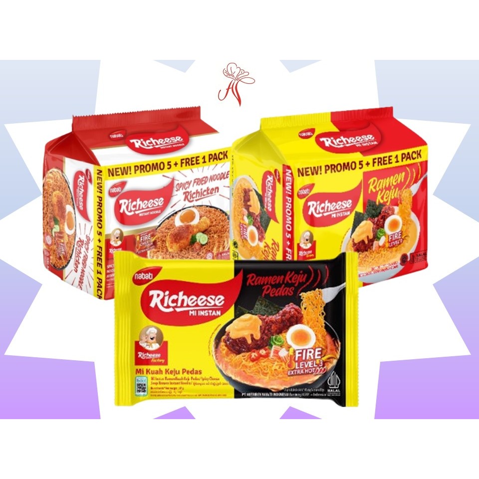 Nabati Richeese Instant Noodle Ramen Cheese Fire | Shopee Malaysia