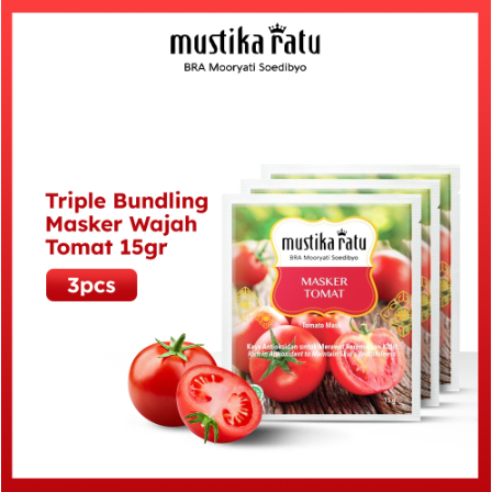 (Triple Pack) Mustika Ratu Masker Tomat Untuk Kulit Cerah Berseri 15g x ...