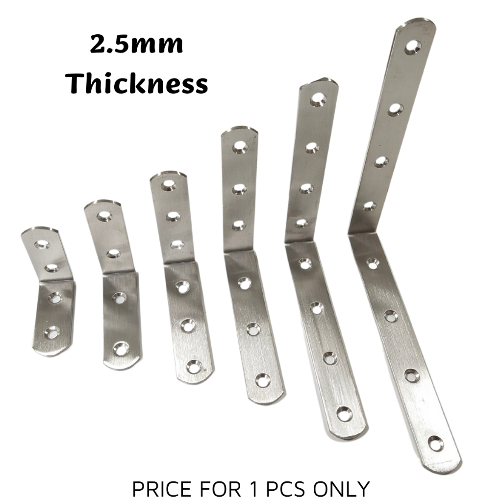 L Bracket Stainless Steel L Shape Shelf Corner Brace Angle Bracket ...