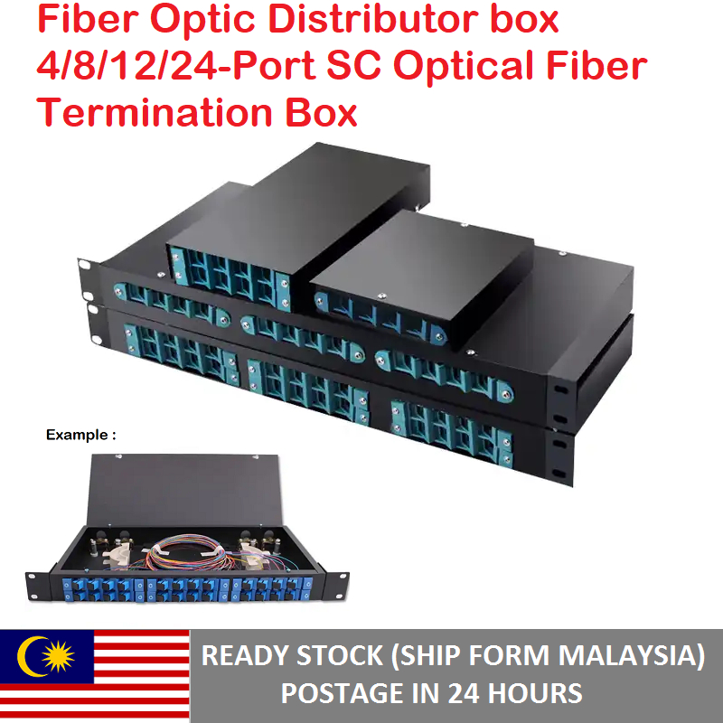 Fiber Optic Distributor box 4/8/12/24-Port SC Optical Fiber Termination ...
