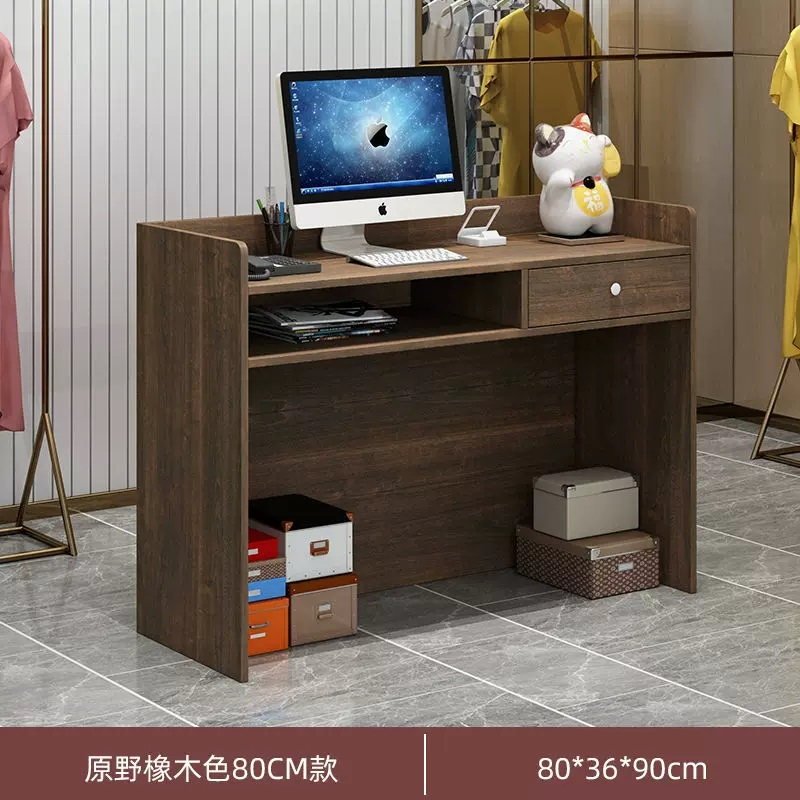3 Colour Cashier Counter Table Commercial Reception Wooden Desk Office ...
