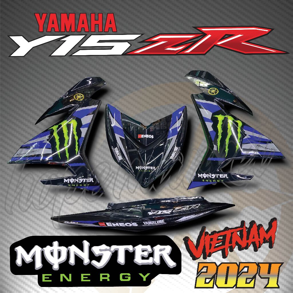 STRIPE MOTOR YAMAHA Y15ZR Y15 MON STER 2024 NEW DESIGN CUSTOM BODY ...