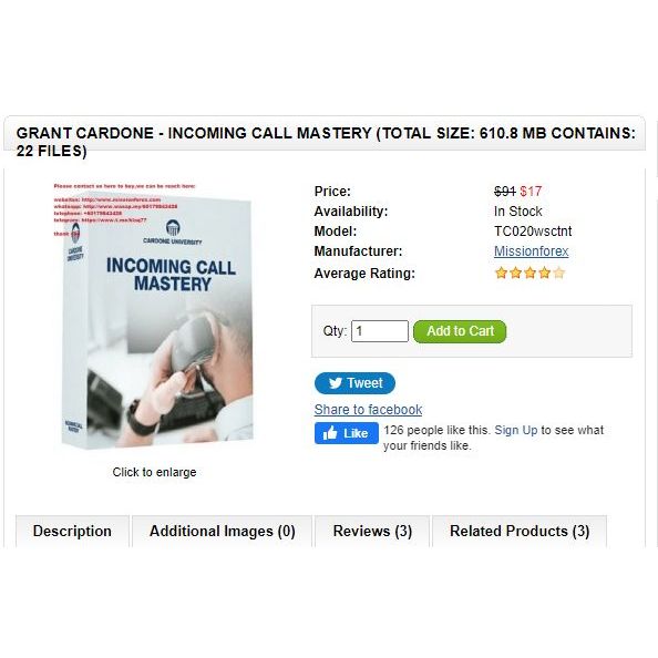 GRANT CARDONE - INCOMING CALL MASTERY (TOTAL SIZE: 610.8 MB CONTAINS ...