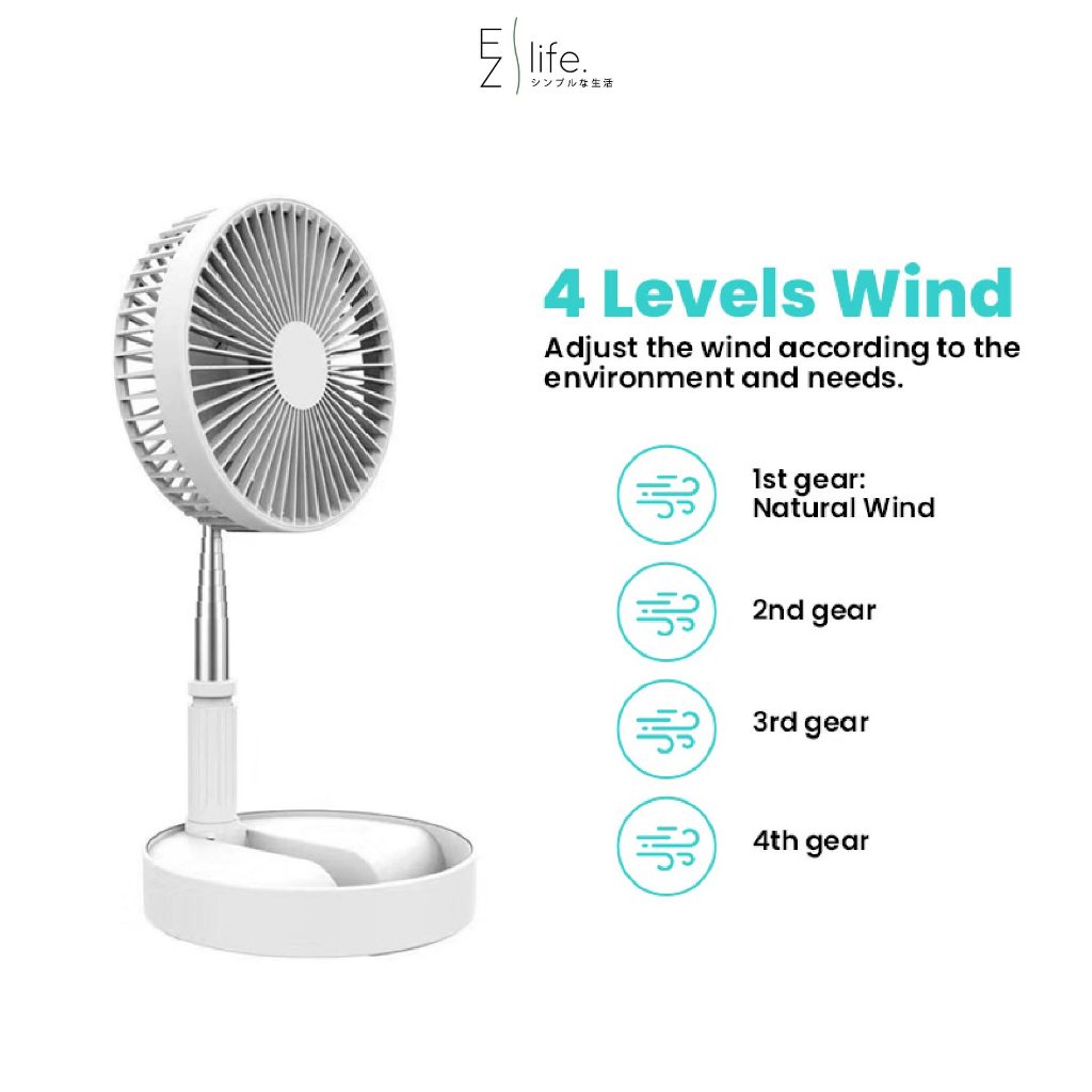 30% off Clearance 7200MAH Folding Mini FAN Stand USB Rechargeable ...