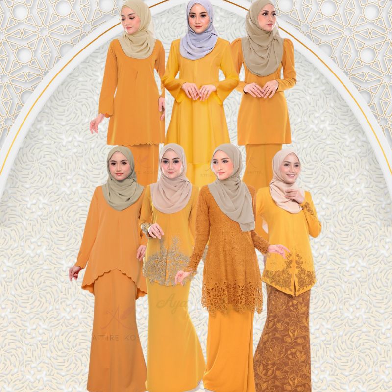 GOLD / BAJU KURUNG MODEN PLUS SIZE / READY STOCK / BAJU KURUNG RIAU ...