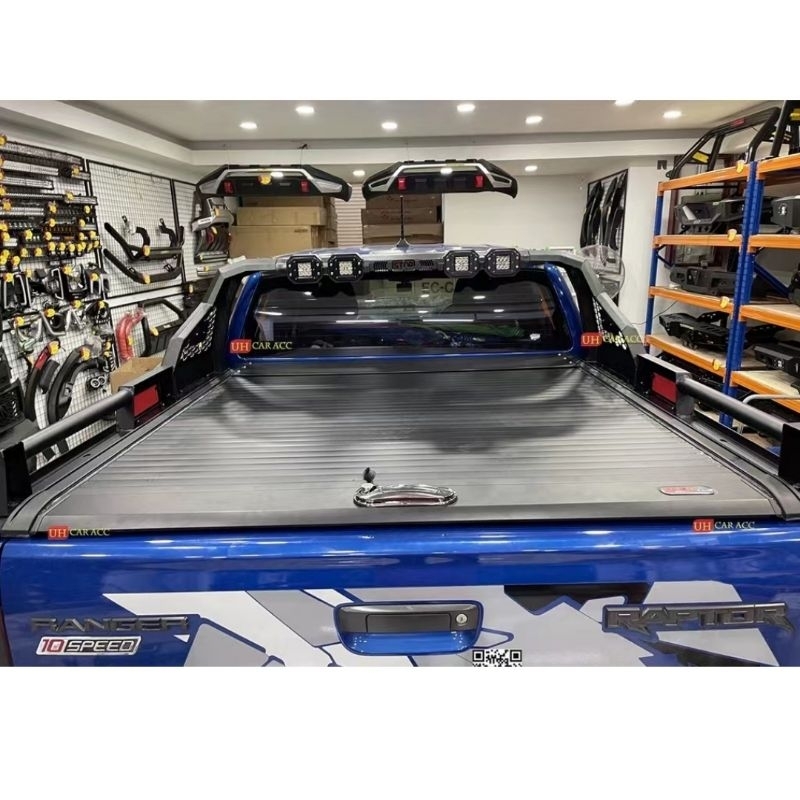 Ford Ranger Raptor XLT T9 Roller Shutter Lid Up (BULL) Manual Rollbar ...