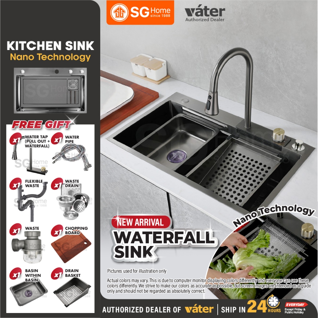 [NEW] Vater 7845 Premium Nano Sink Package Deals Stainless Steel Sinki ...