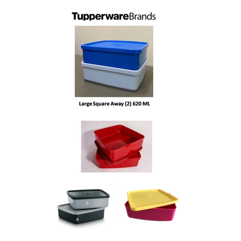 Tupperware Large Square Away 620ml 2pcs | Shopee Malaysia