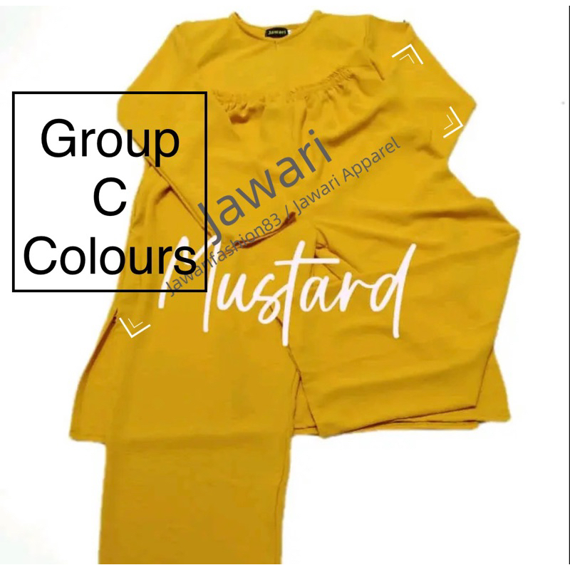 Jawari Suit Wawa Set Baju dan Seluar Muslimah CEY Ironless Group C ...