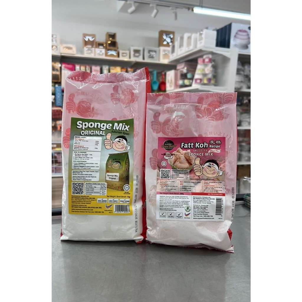 Sponge Mix Original 1kg/ Fatt Koh Sponge Mix 500g Red/White (发糕预拌粉 ...