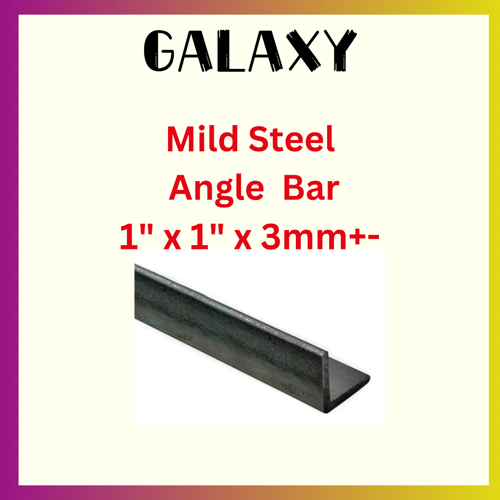 Mild Steel Angle Bar 1" x 1" x 3mm+- / Besi Angle Bar / Mild Steel ...