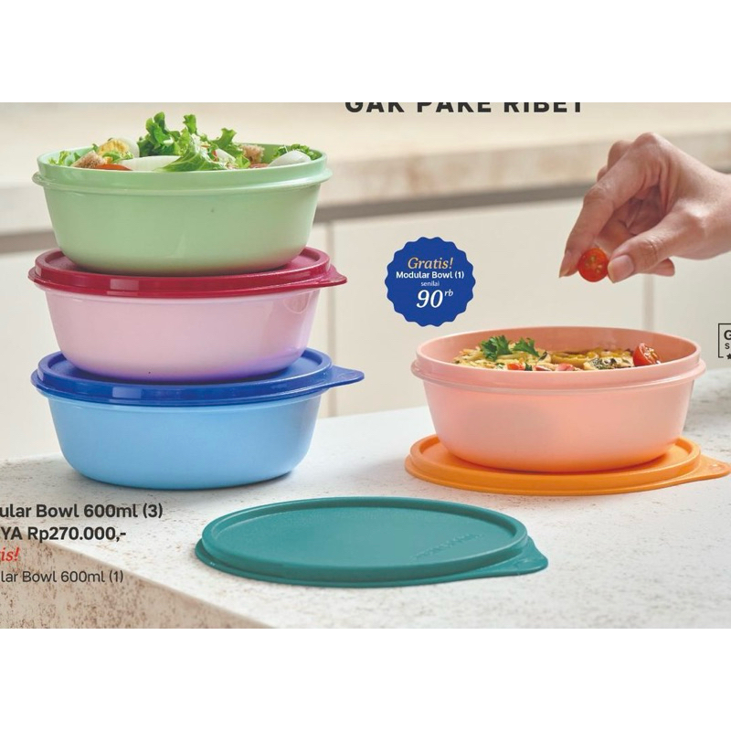 Tupperware modular bowl 600ml (1pc) | Shopee Malaysia