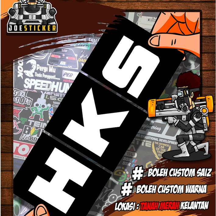 STICKER HKS PELBAGAI SAIZ UNTUK KERETA | Shopee Malaysia