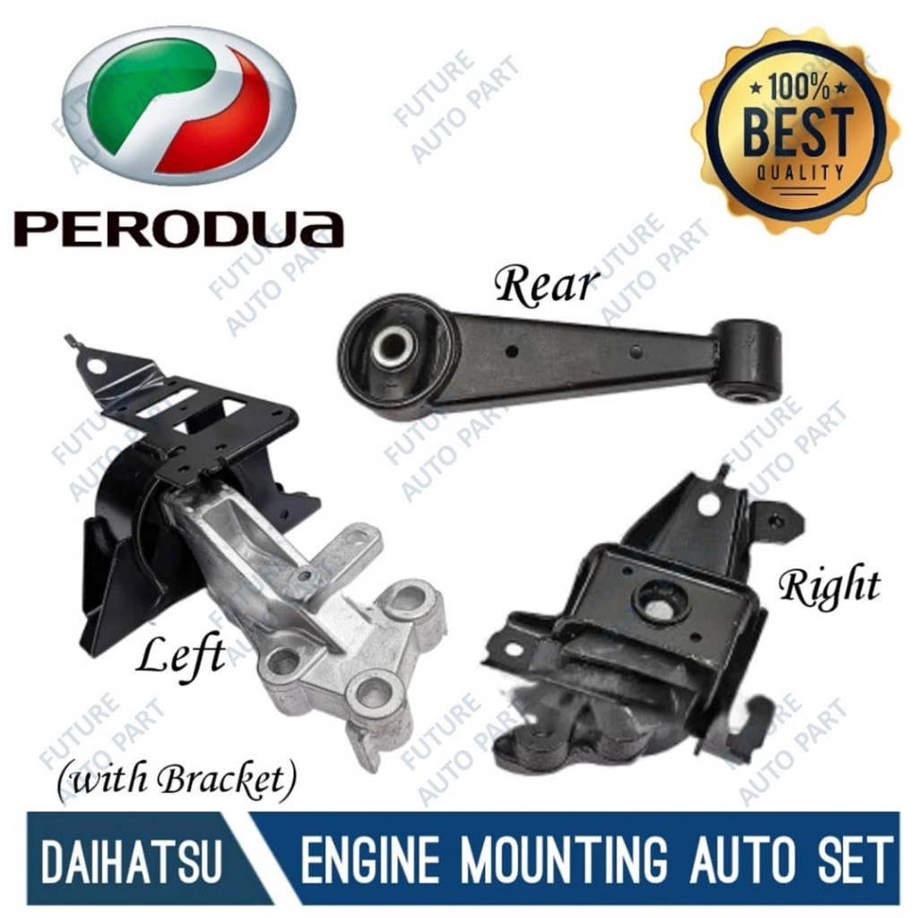 ENGINE MOUNTING AUTO SET (WITH BRACKET) FOR PERODUA AXIA 2017-2022 ...