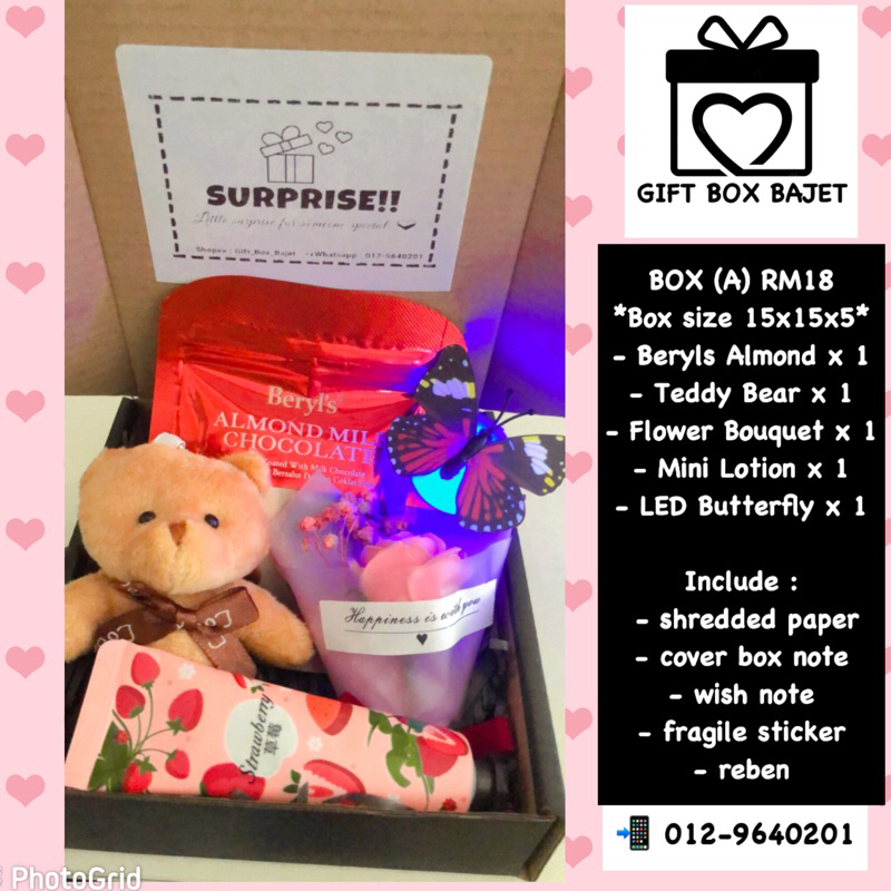 [FREE WISH NOTE] Surprise Gift Box -SPECIALLY FOR YOU (Black Box ...