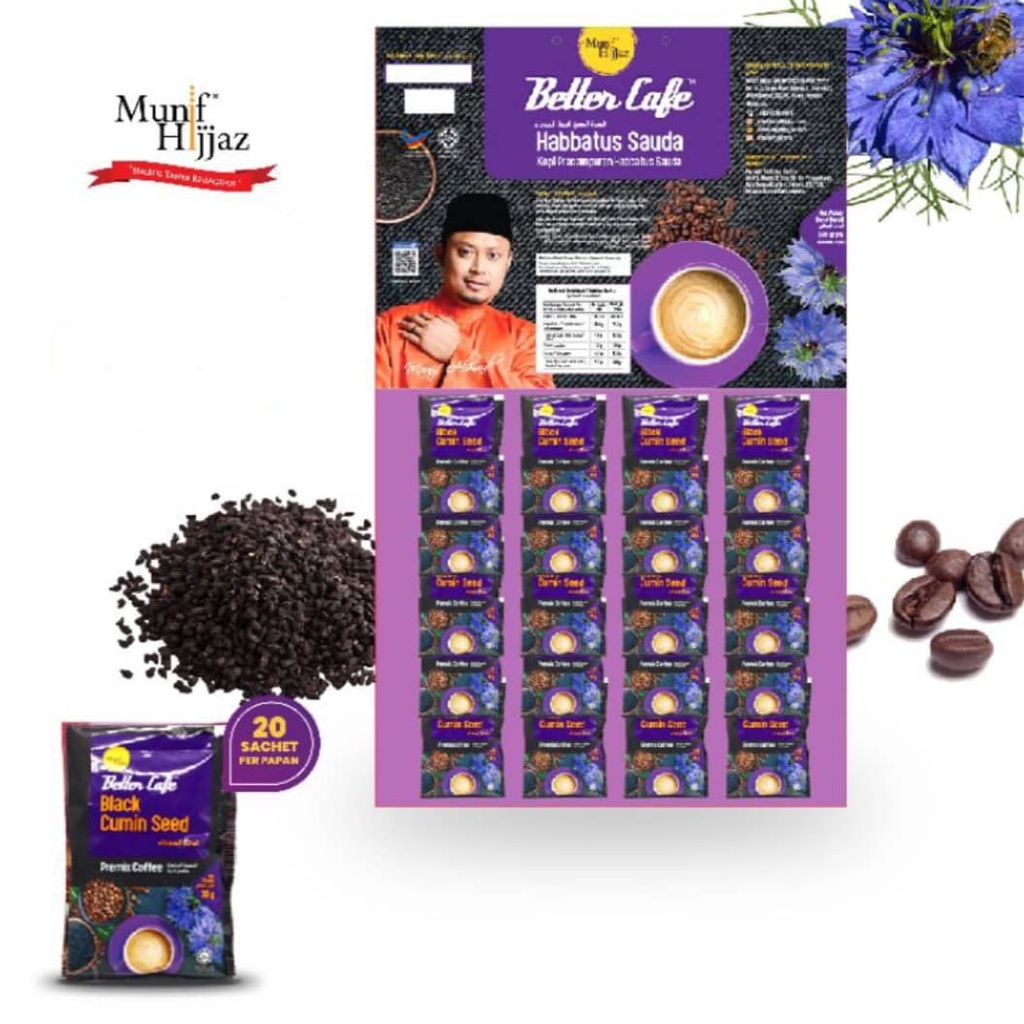 Munif Hijjaz Better Cafe Black Cumin Seed | Kopi Habbatus Sauda Papan ...
