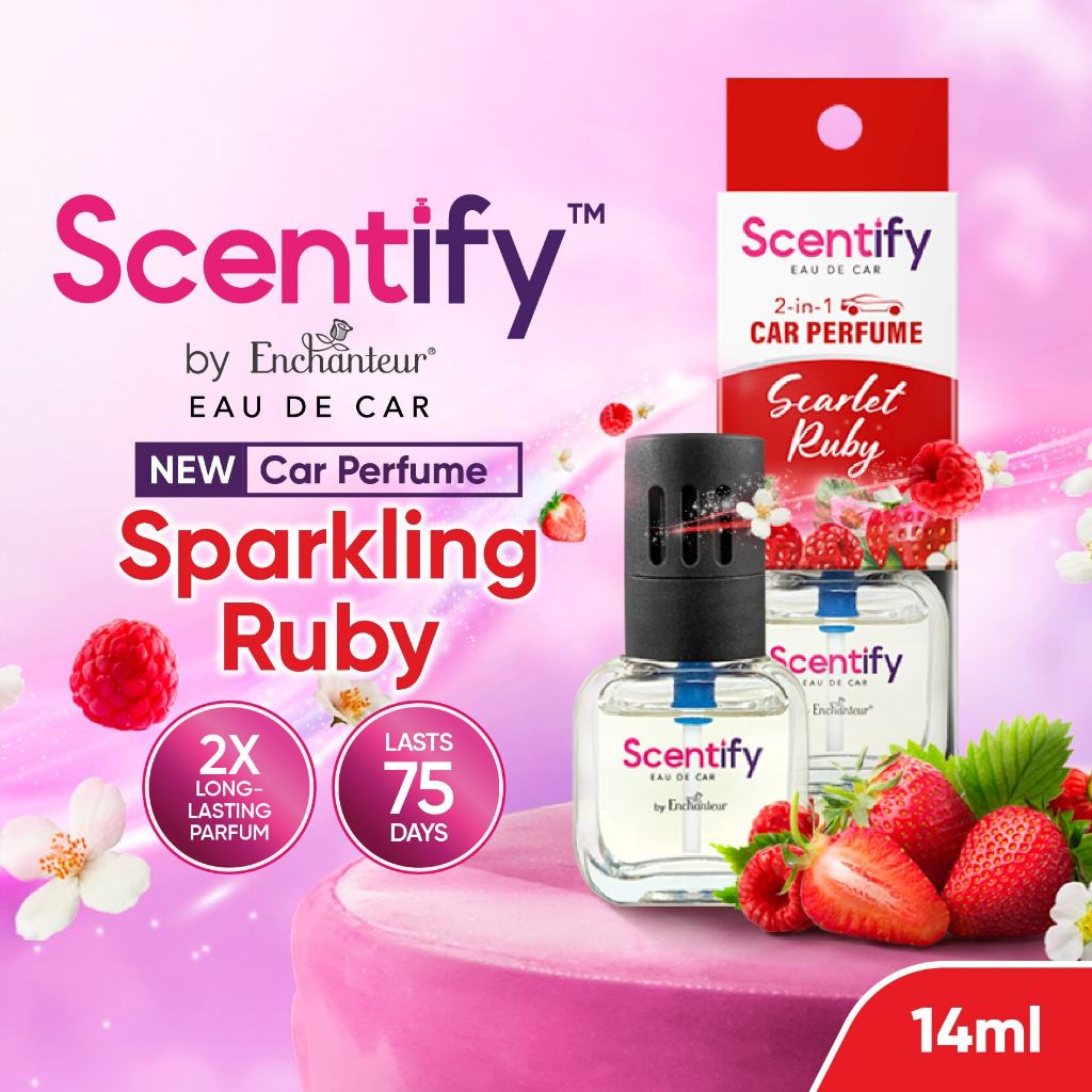 Scentify Car Perfume Red Ruby (14ml) 2X Long-Lasting Parfum | 2-in-1 ...