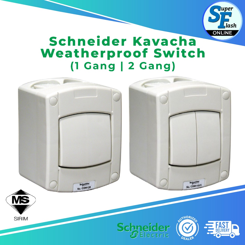 Schneider Kavacha Weatherproof Outdoor Switches | Shopee Malaysia