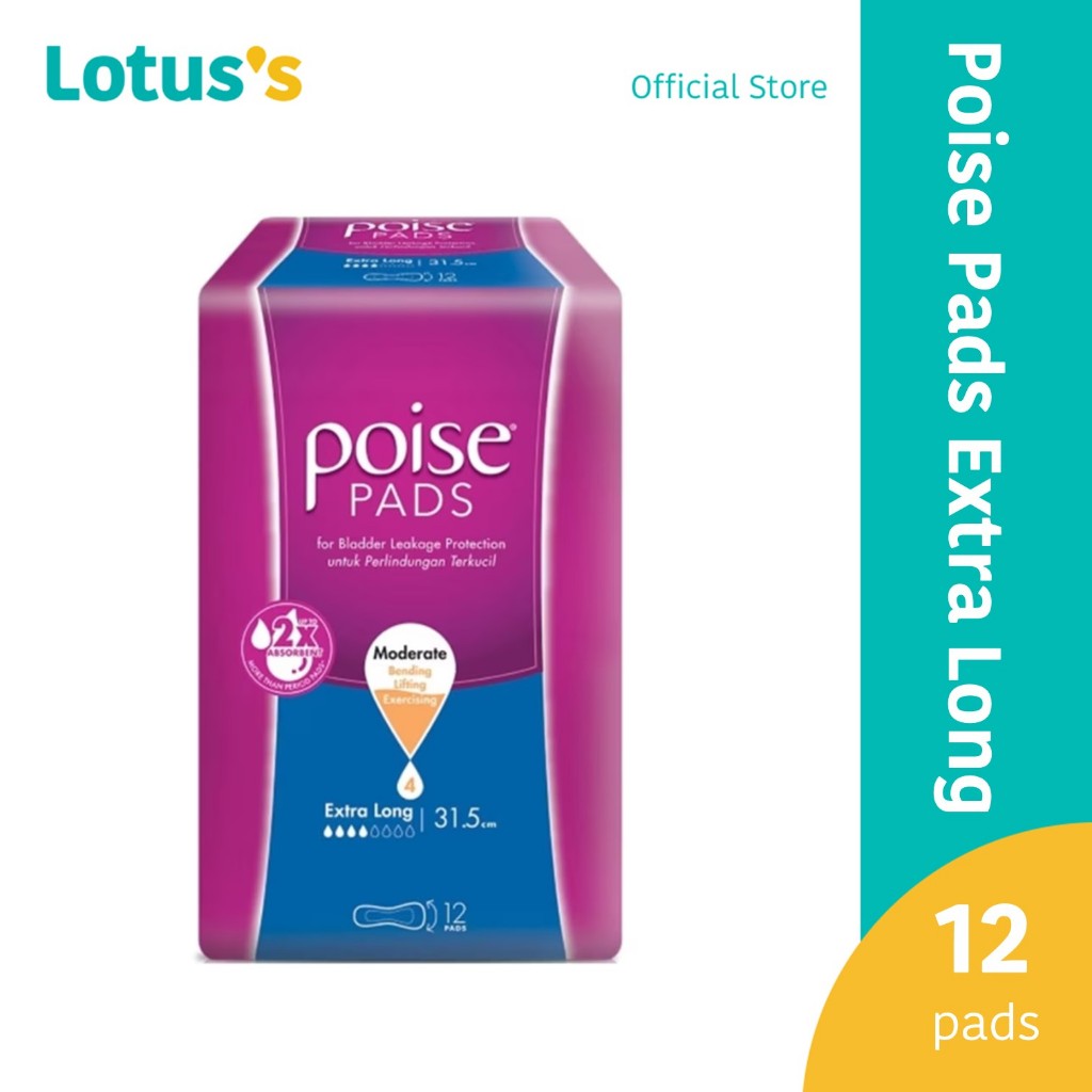 Poise Pads Extra Long 12s | Shopee Malaysia