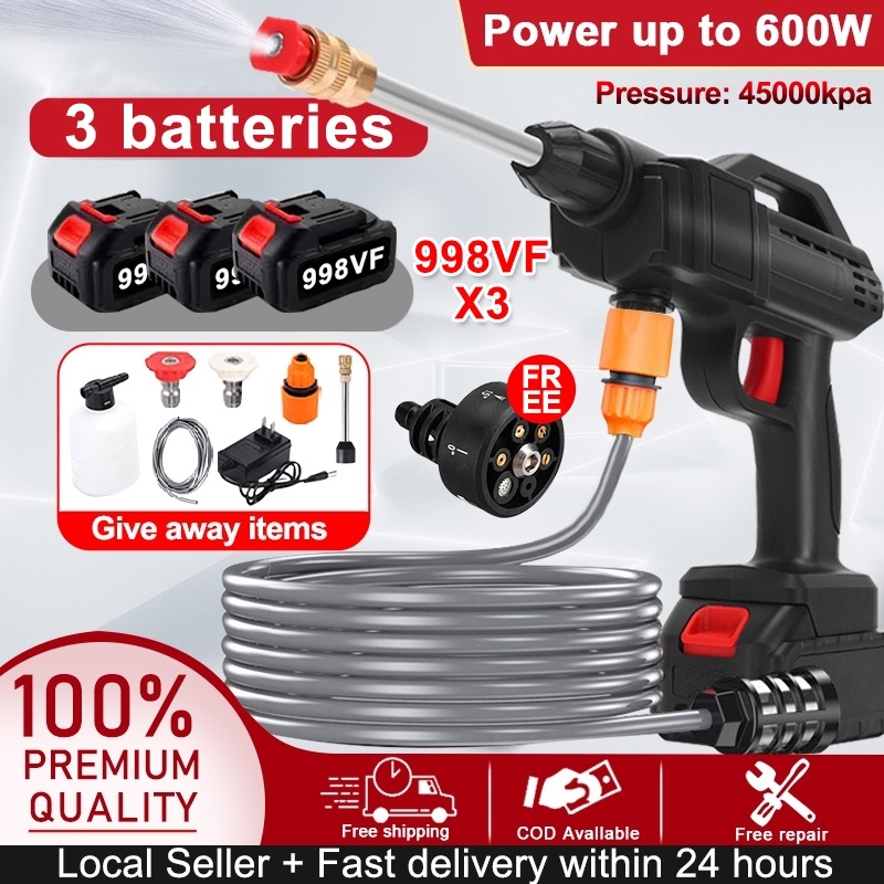998VF Water Jet Cordless High Pressure Car Wash Cleaner Spray Gun ...