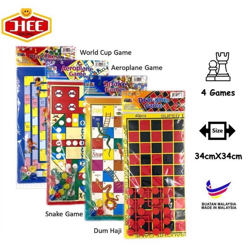 Mainan Papan Traditional Game Snake Game/Draughts Game Big Size ...
