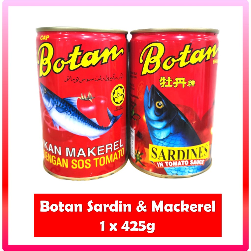 [WM Free Shipping] Botan Ikan Sardin Mackerel in Tomato Sauce 425g | Shopee Malaysia