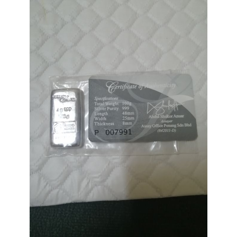 Public Silver 100g Silver Bar 999 | Shopee Malaysia