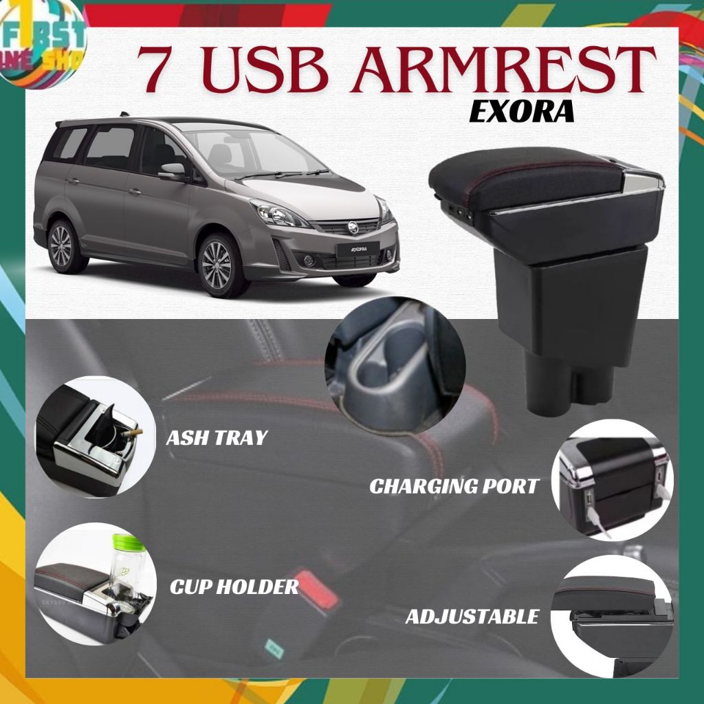 Proton Exora / Exora Bold USB 7 USB ARMREST ADJUSTABLE 7 CHARGING PORT ...