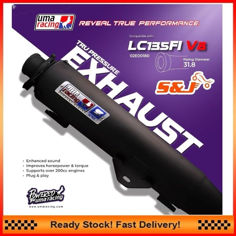 UMA RACING 135LCFI V8 LC FI V8 BACK PRESSERE EXHAUST PIPE 32MM 135LC FI ...
