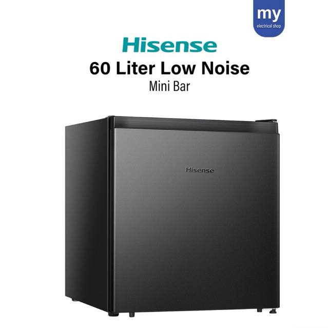 Hisense Mini Bar Fridge Refrigerator 60 Liter RR60D4ABN | Shopee Malaysia