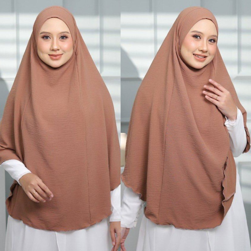 Khimar sarung labuh Ironless | Tudung Labuh Tali Cotton Cey | Shopee ...