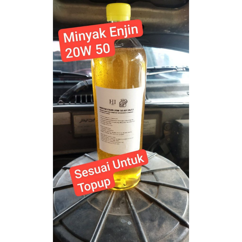 Minyak Enjin 1Liter 20W 50/Minyak Topup/Minyak Enjin Kereta/Minyak ...