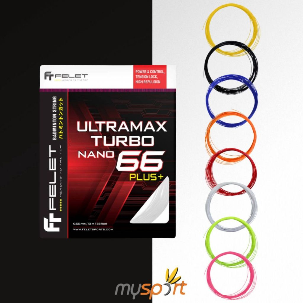Fleet Felet Badminton String Ultramax Turbo Nano 66 Racket String 100% ...