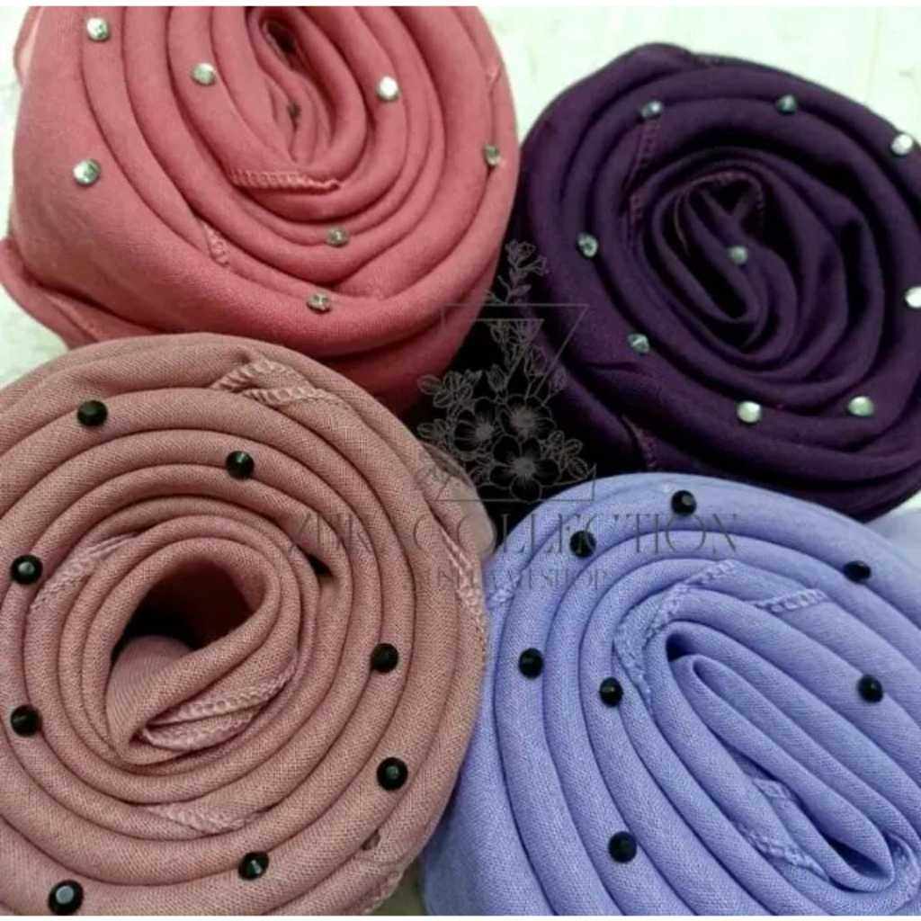 🔥BAWAL COTTON MANIK PUTIH AWNING ON POINT BIDANG 45 Square Hijab ...