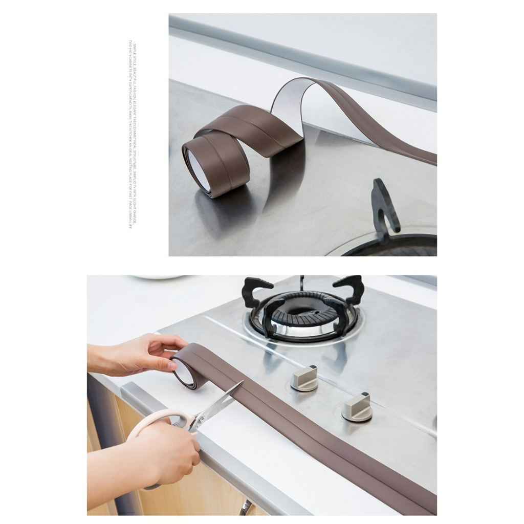 PVC Kitchen Sealing Strip Sticker at Stove Edges Prevent Dirty Sink PVC ...