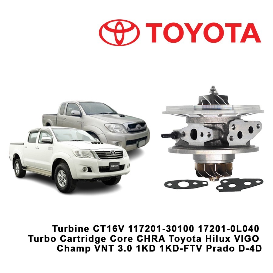 Turbine CT16V 117201-30100 17201-0L040 Turbo Cartridge Core CHRA Toyota ...