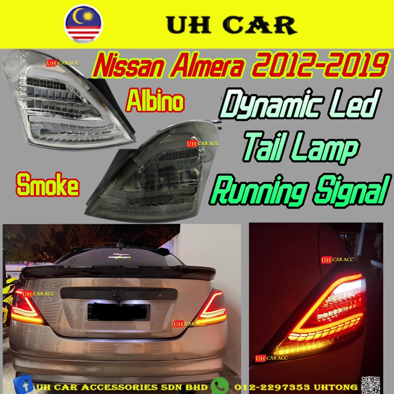 (DRAGON SCALE) Nissan Almera 2012-2019 Dynamic Led Tail Lamp Taillamp ...