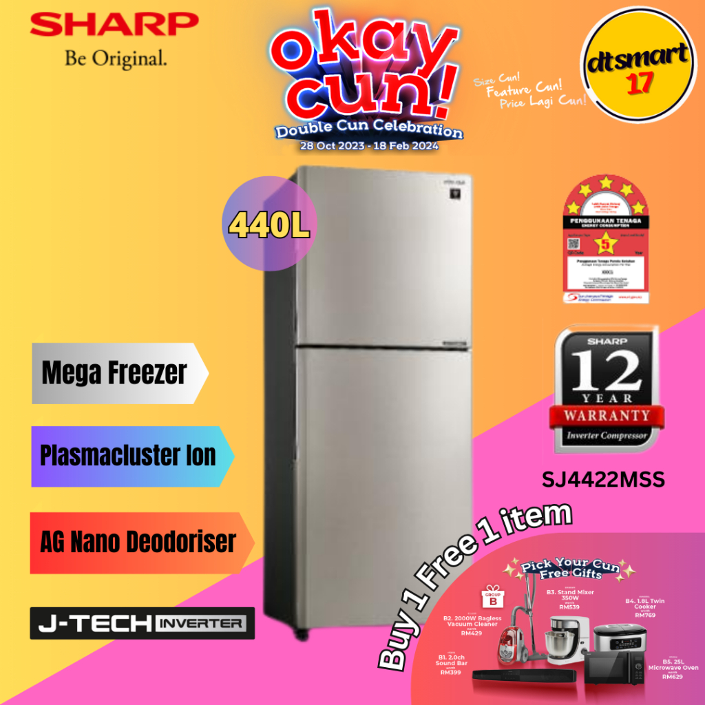 𝐋𝐎𝐑𝐑𝐘 𝐒𝐄𝐍𝐃𝐈𝐑𝐈 𝗞𝗟,𝗦𝗘𝗟𝗔𝗡𝗚𝗢𝗥 Sharp Refrigerator 440L Inverter 5 star ...