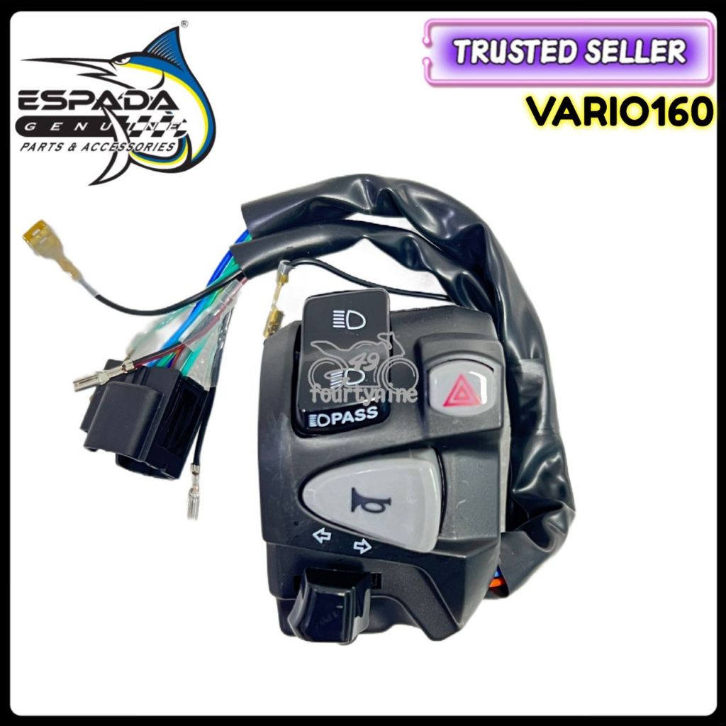 VARIO 160 HANDLE SWITCH LEFT SWITCH KIRI DOUBLE SIGNAL SWITCH HORN ...