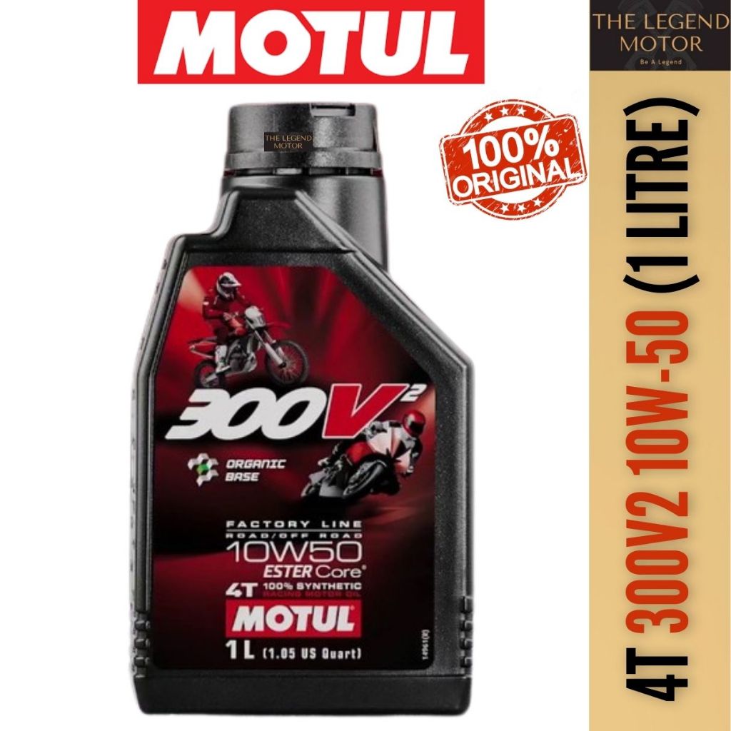 MOTUL 4T 3100 5100 7100 300V Filter Engine Oil Semi Fully Synthetic Minyak Hitam Cylinder Enjin ...