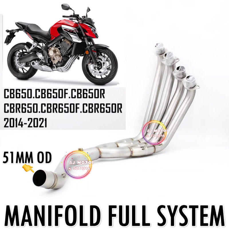 HONDA CBR650 CBR650R CBR650F CB650F CB650R 2014-2018 EXHAUST PIPE ...