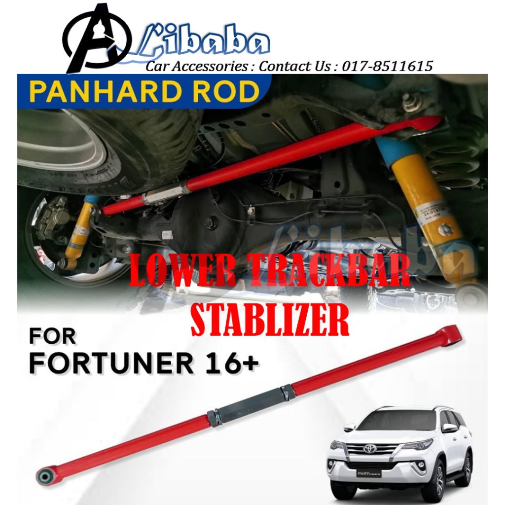 FORTUNER 2016+ Red Adjustable Rod Panhard Lower Rod Trackbar Stabilizer ...