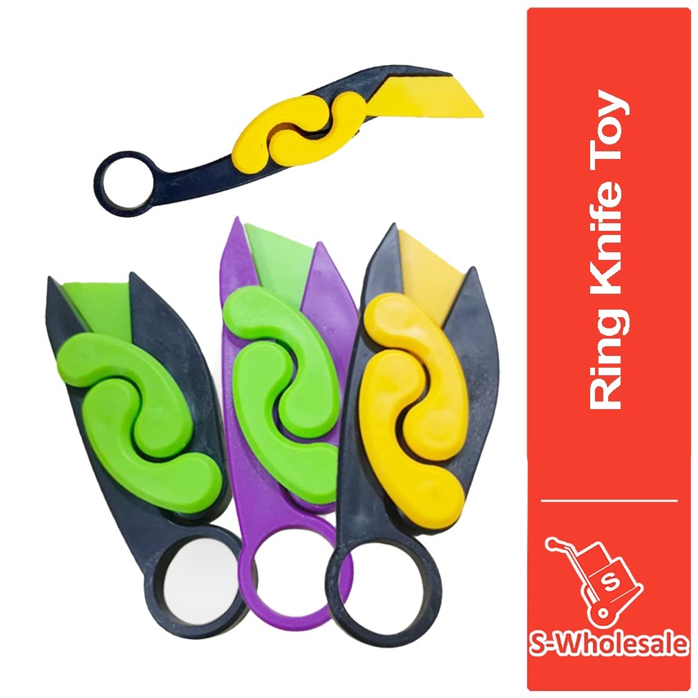 S-wholesale Handy Fidget Safe Round Edges Pocket Size Ring Knife Cute ...