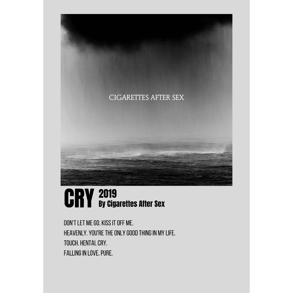 Album Cover Poster Cry by Sex After Cigarettes | Shopee Malaysia