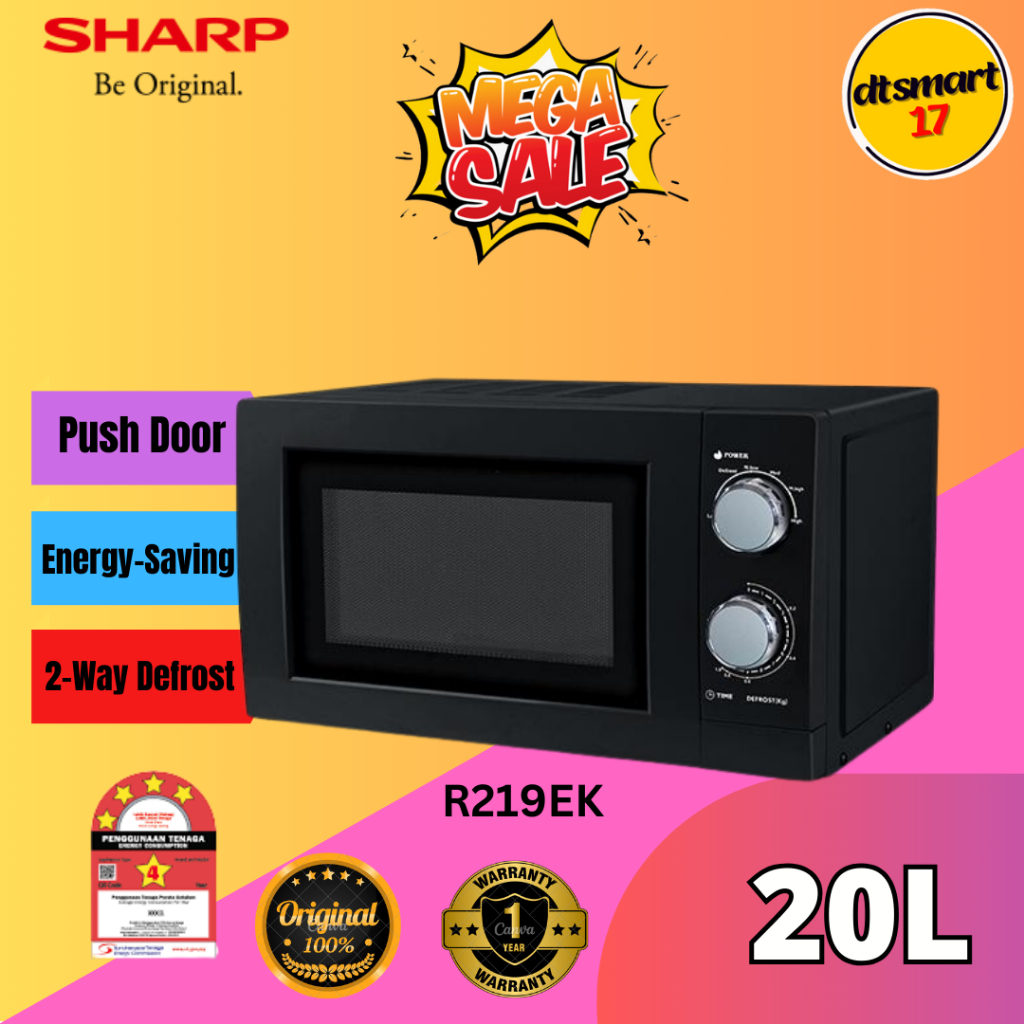 Sharp 20L Microwave Oven R219EK | Shopee Malaysia